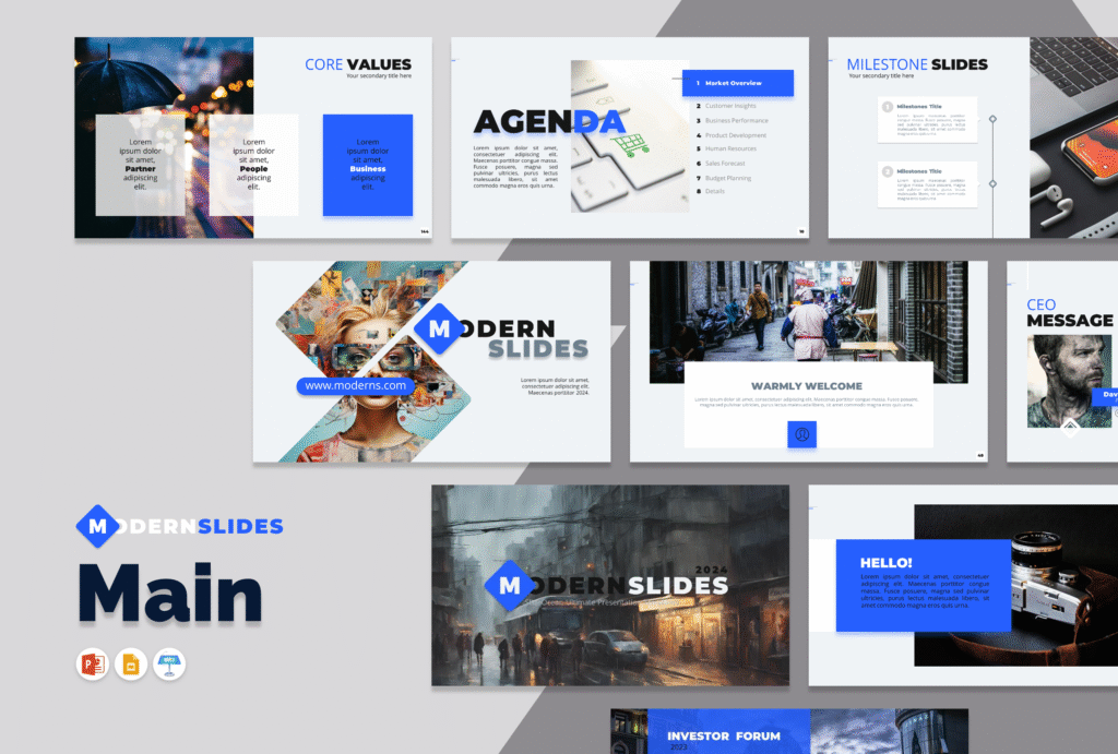 Bộ Modern Slides Pro - Slide Ocean - Mẫu Powerpoint Chuyên Nghiệp
