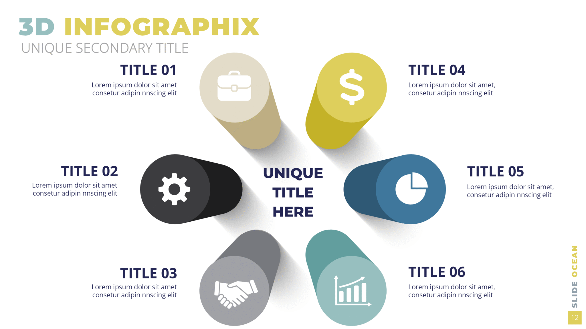 3D Infographic - Slide Ocean - Mẫu Powerpoint Chuyên Nghiệp