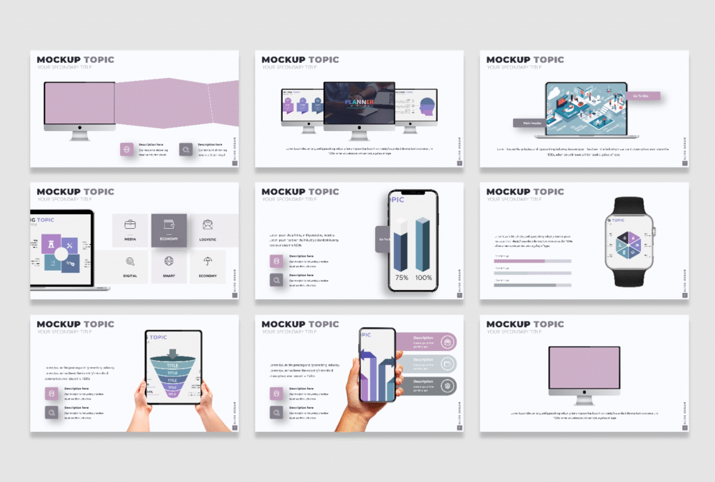 Mockups Infographic - Slide Ocean - Mẫu Powerpoint Chuyên Nghiệp