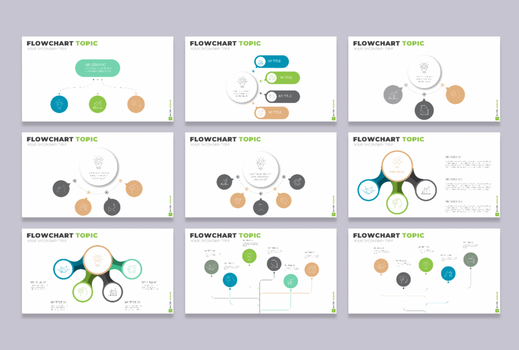 Flow Chart Infographic - Slide Ocean - Mẫu Powerpoint Chuyên Nghiệp