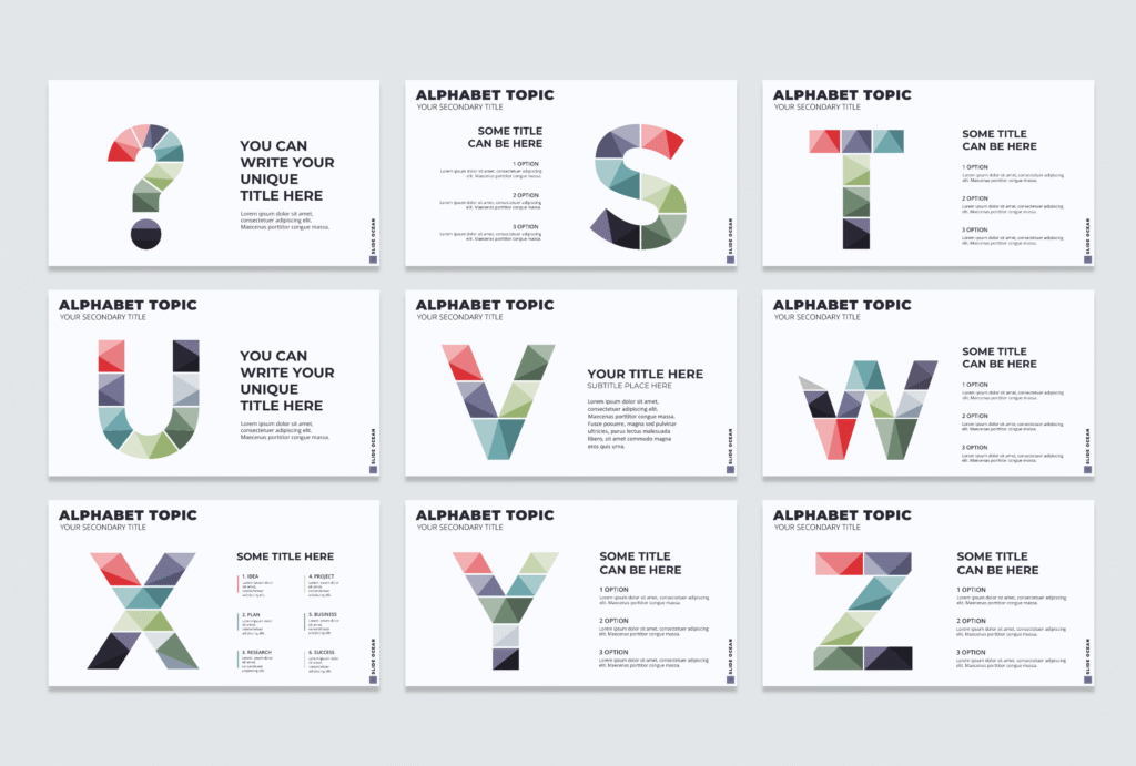 Alphabet Infographic - Slide Ocean - Mẫu Powerpoint Chuyên Nghiệp