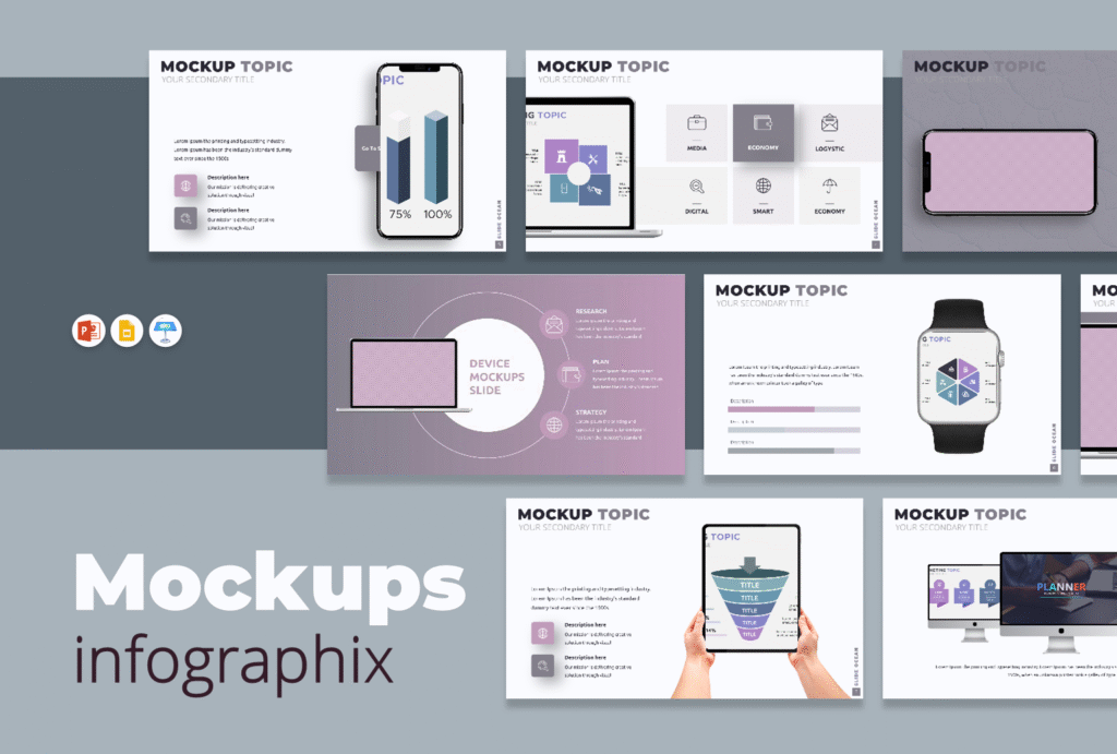 Mockups Infographic - Slide Ocean - Mẫu Powerpoint Chuyên Nghiệp