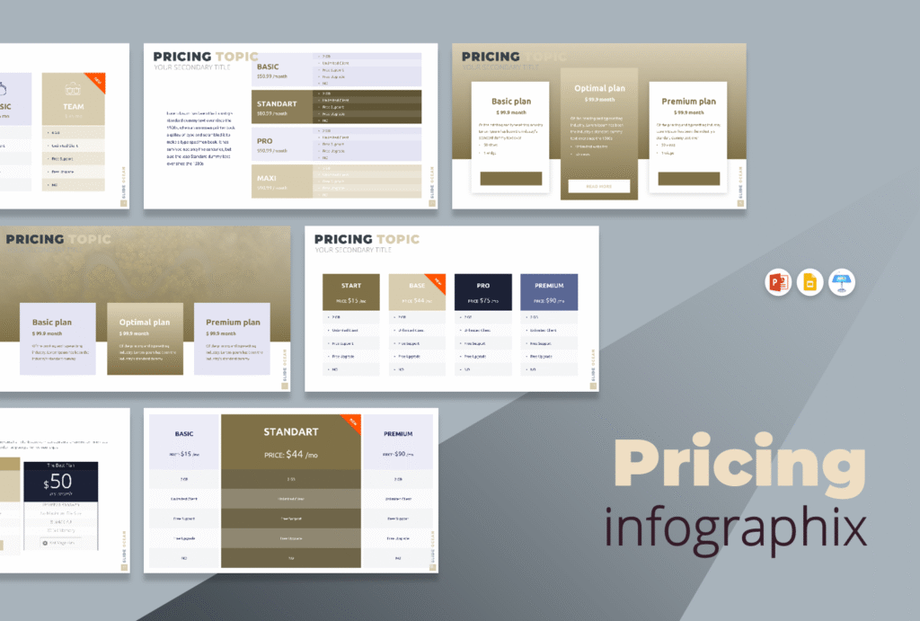 Pricing Infographic - Slide Ocean - Mẫu Powerpoint Chuyên Nghiệp