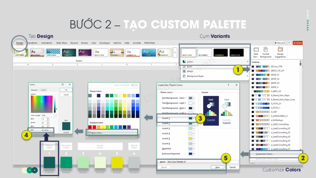 Cách Tạo và Sử Dụng Custom Color Palette Trong PowerPoint: Nâng Tầm ...